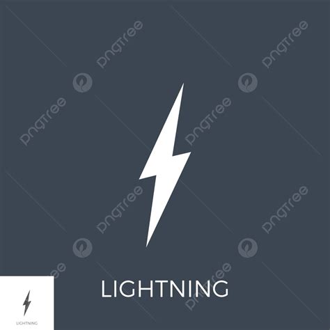 Lightning Vector Icon Symbol Thunder Isolated Vector Symbol Thunder
