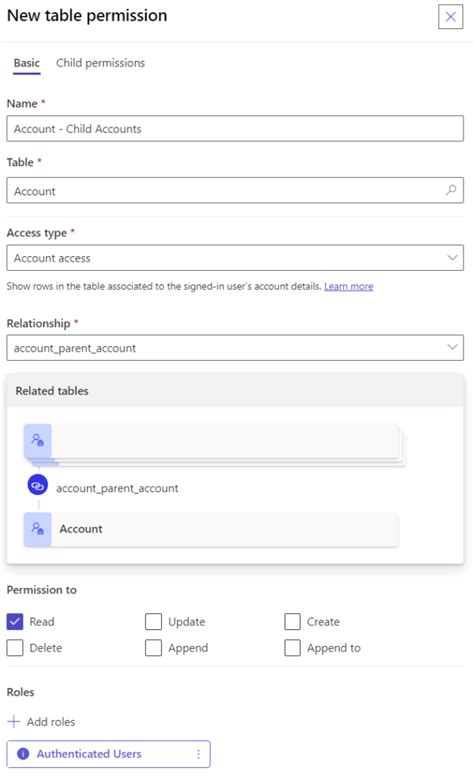power pages table permissions configure permissions to see records