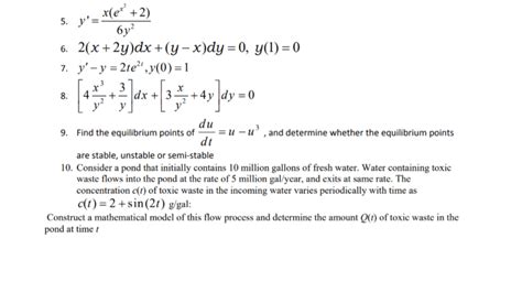 solved classify the following de and solve the