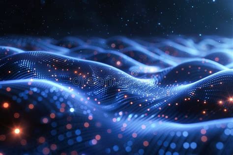 Abstract Visualization Of Digital Data Flow And Connectivity In