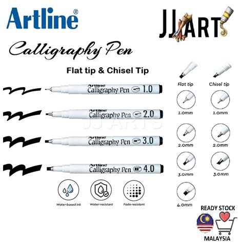 artline calligraphy pen flat chisel tip calligraphy or jawi
