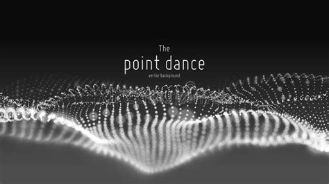 Vector Abstract Monochrome Particle Wave Points Array Shallow Depth