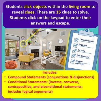 Logic Compound Conditional Statements Digital Escape Room TPT