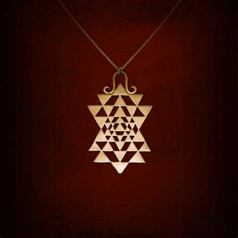 Sri Yantra Queen Sri Yantra Necklace Sri Yantra Pendant Sri Yantra