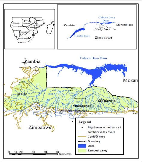 Map Of The Zambezi Valley Zimbabwe Download Scientific Diagram