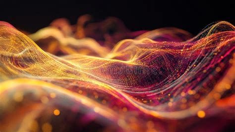 Abstract Conceptual Representation Of Big Data Streams In Vibrant Colors And Flowing Patterns