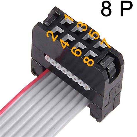 8 Pin Flat Ribbon Cable Idc Connector 30cm Ecocables