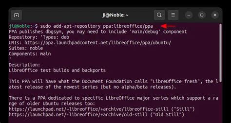 在 ubuntu 24 04 中安装 libreoffice 办公套件