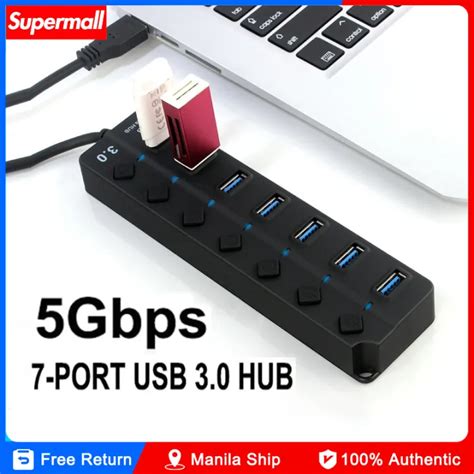 Ports Usb Hub Extension Cord High Speed Expansion Multi Hubs Splitter With Usb Port For
