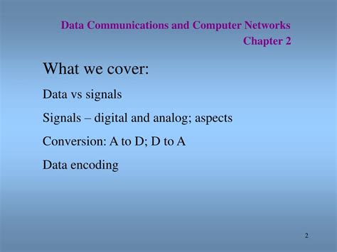 Ppt Chapter 2 Fundamentals Of Data And Signals Powerpoint