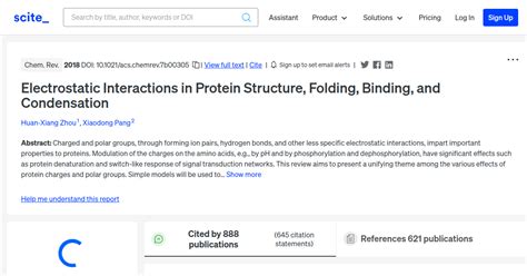 Electrostatic Interactions In Protein Structure Folding Binding And
