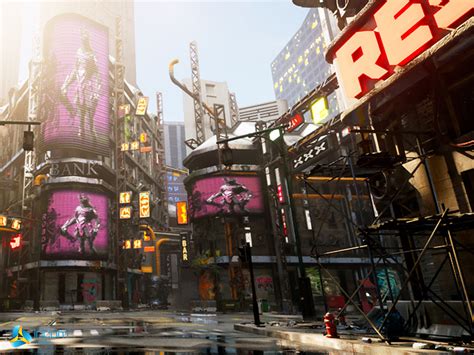chinatown unreal engine 3d environment