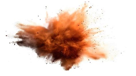 Premium Photo Rust Powder Explosion Or Rust Powder Splash Isolated On White Background