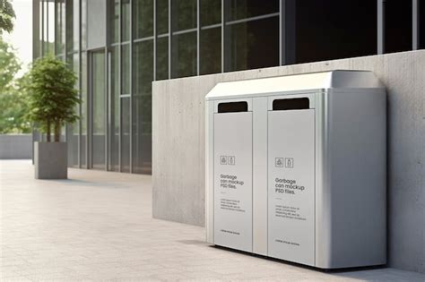 Premium Psd Large Garbage Bin Mockup Design