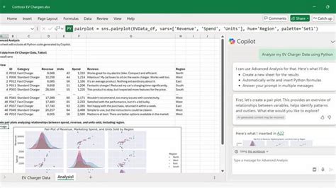 Microsoft 365 Copilot Senrichit De Pages Et De Python Dans Excel