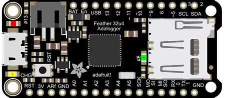 How To Use Adafruit Feather 32u4 Adalogger Pinouts Specs And Examples Cirkit Designer