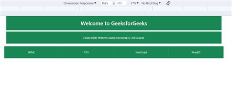 Bootstrap Grid XLarge GeeksforGeeks