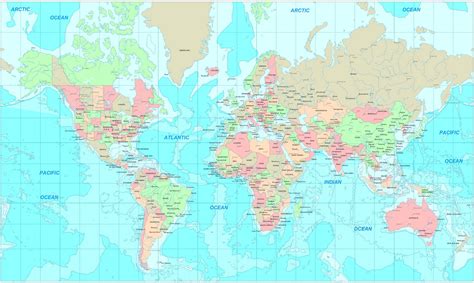 Colorful World Map Wallpaper