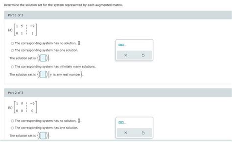 Solved Determine The Solution Set For The System Represented Chegg