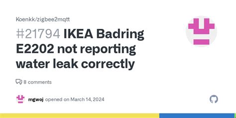 Ikea Badring E2202 Not Reporting Water Leak Correctly · Issue 21794