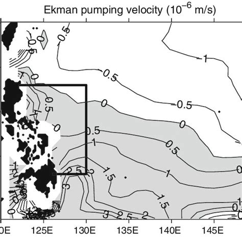 Mean Ekman Pumping Velocity 10 6 M S 1 From Wind Stress Data Of The Download Scientific