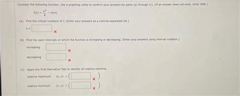 Solved Consider The Following Function Use A Graphing Chegg
