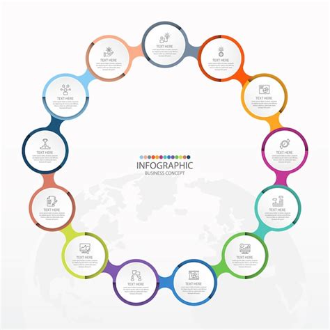 Premium Vector Basic Circle Infographic Template With 13 Steps