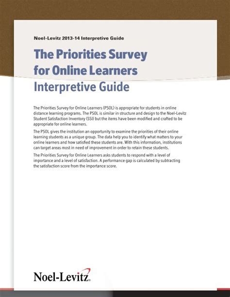 Psol Interpretive Guide Section Noel Levitz