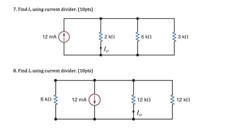 solved 7 find i0 using current divider 8 find i0 using