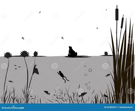 Pond Life Themed Educational Logic Game Sequential Pattern Recognition Vector Illustration