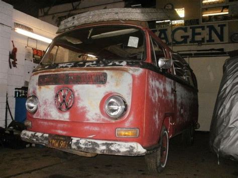 Patina Queen Vw Bus In Garage
