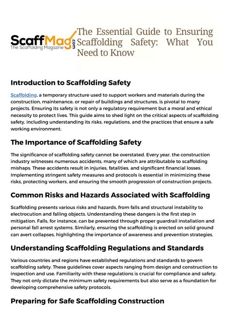 Ppt The Essential Guide To Ensuring Scaffolding Safety What You Need To Know Powerpoint