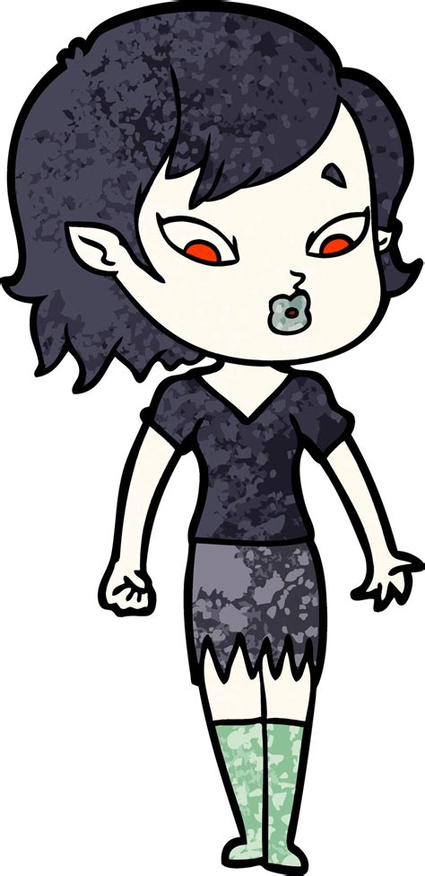 Cute Cartoon Vampire Girl 12364912 Vector Art At Vecteezy