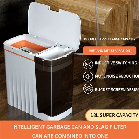주방 분리형 재활용 쓰레기통 음식물 쓰레기 쓰레기통 쓰레기통 장치 양동이 컨테이너 18l Aliexpress