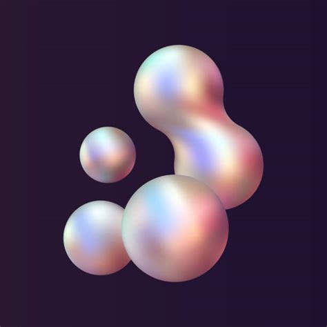120 Holographic Floating Liquid Blobs Stock Illustrations Royalty