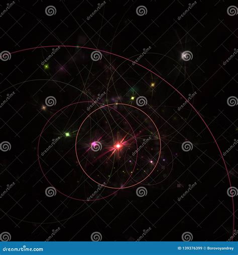 String Theory Physical Processes And Quantum Entanglement Stock Illustration Illustration Of