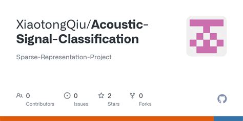 Github Xiaotongqiuacoustic Signal Classification Sparse