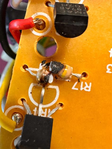 Defekter Widerstand Farbcode Reparatur Schaltung Platine