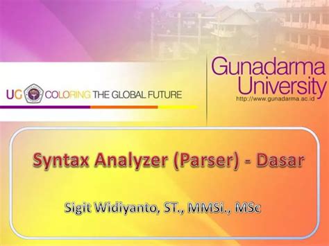 ppt syntax analyzer parser dasar powerpoint presentation free