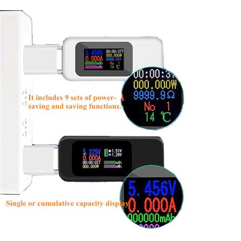 10 in 1 usb 테스터 전압계 전류 감지기 전류 전압 측정기 에너지 전원 은행 충전기 usb 충전기 감지기 20 할인