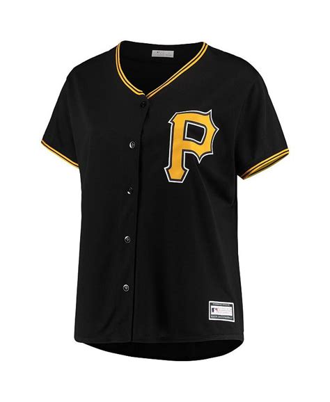 Profile Womens Black Pittsburgh Pirates Plus Size Alternate Replica