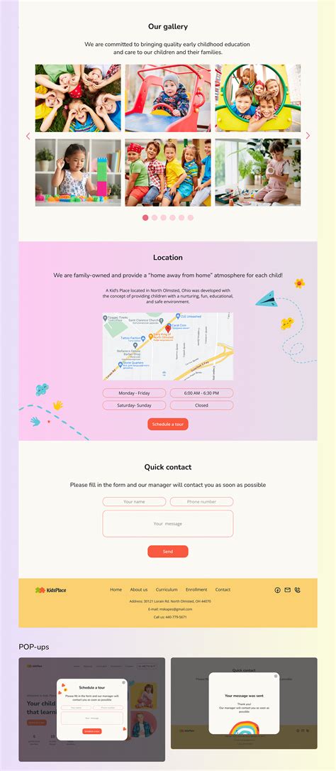 Kindergarten Web Site Redesign On Behance