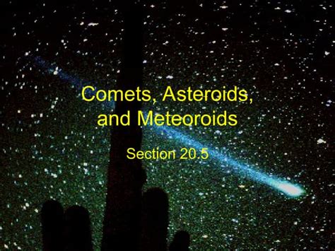 Comets Asteroids Meteors Meteoroids Pptppt 1 Ppt