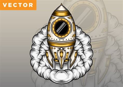 Flying Rocket Vector Illustration Graphic By Wodexz · Creative Fabrica