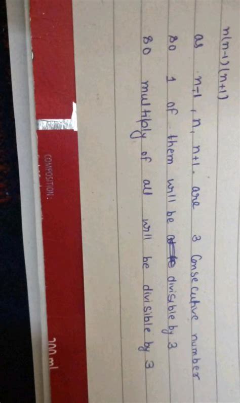 show n n 1 n 1 is divisible by 3 any positive integer n