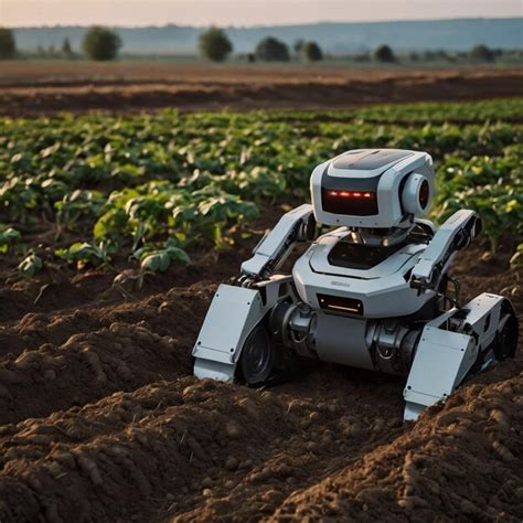 Agricultural Robot In A Tomato Field Premium Ai Generated Image