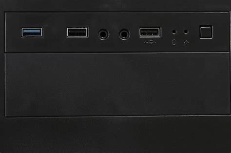 Premium Photo Push Button Front Of Computer Background Only The Front Part Of The Computer Case