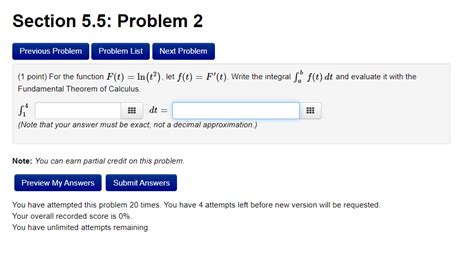 Solved Point For The Function F T Ln T Let Chegg