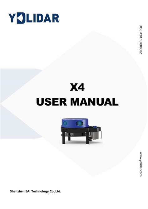 Pdf Ydlidar X4 Lidar User Manual Dokumentips