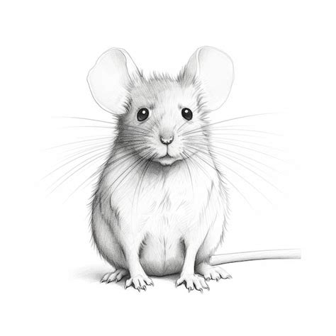 Premium Photo Minimalist Spiny Mouse Drawing With Simple Strokes